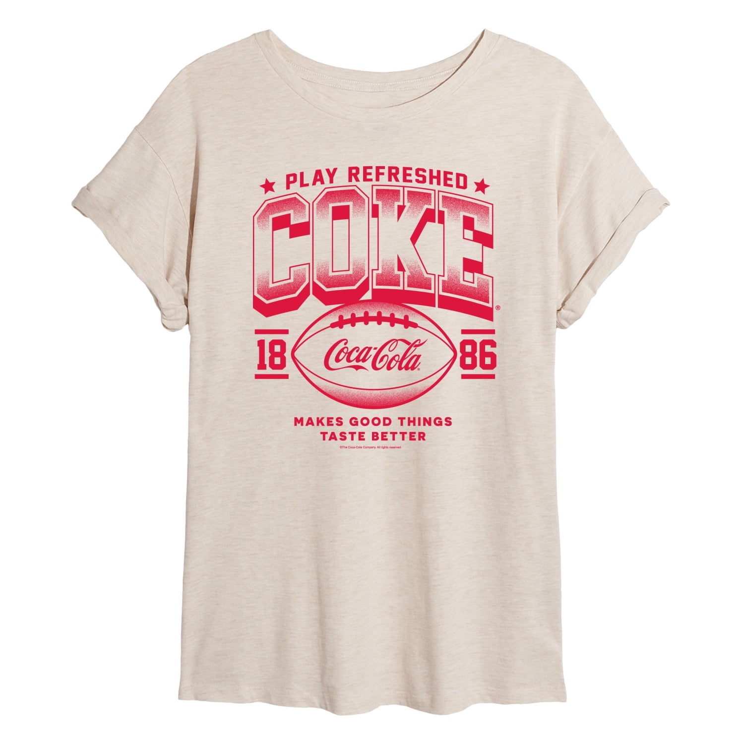 Coca-Cola - Play Refreshed - Juniors Oversized Graphic T-Shirt ...