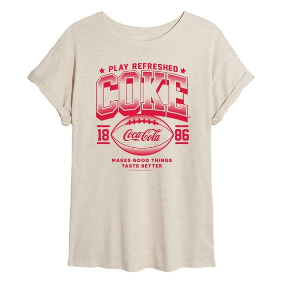 Coca-Cola - Play Refreshed - Juniors Oversized Graphic T-Shirt ...