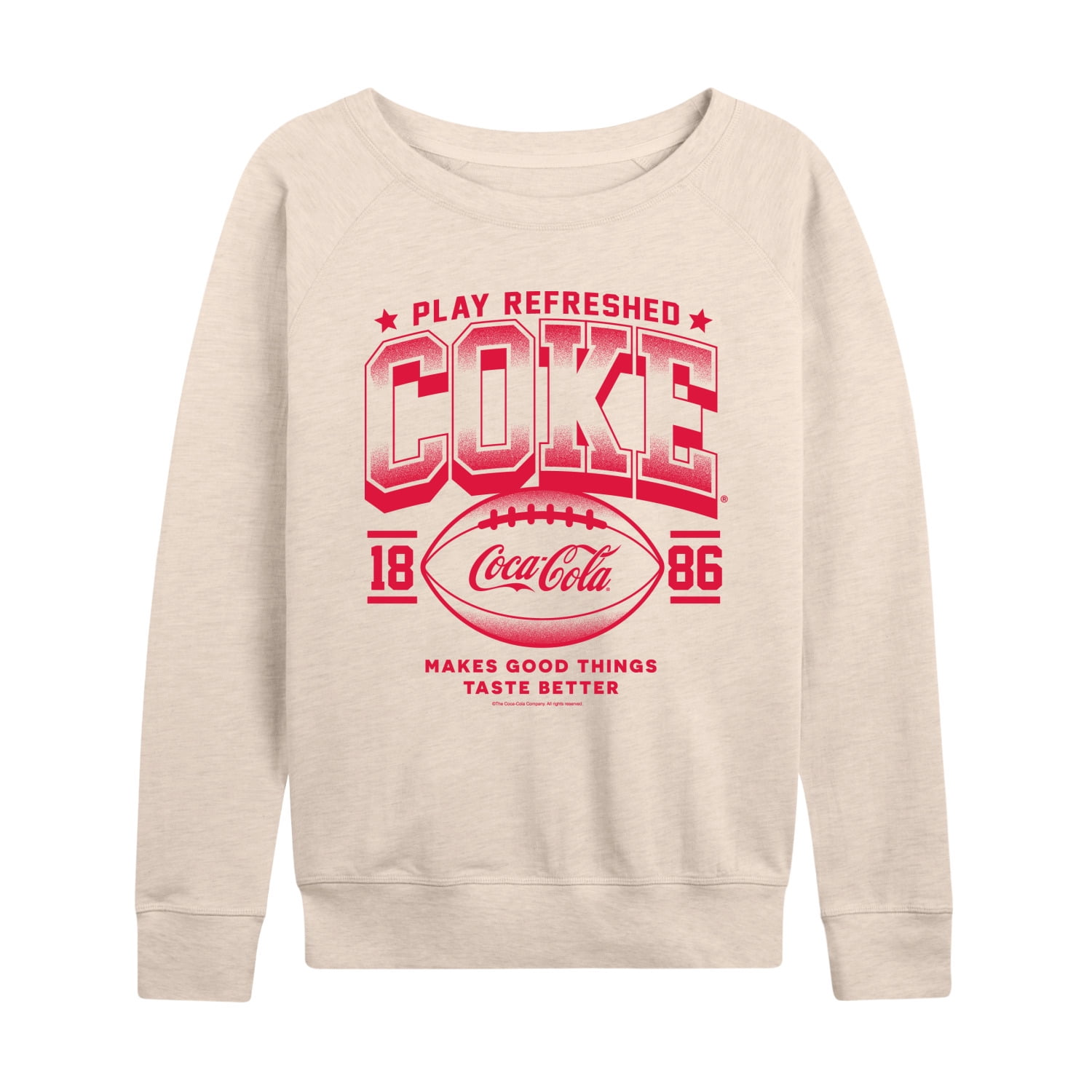 Coca-Cola - Play Refreshed - Women's French Terry Long Sleeve Pullover ...