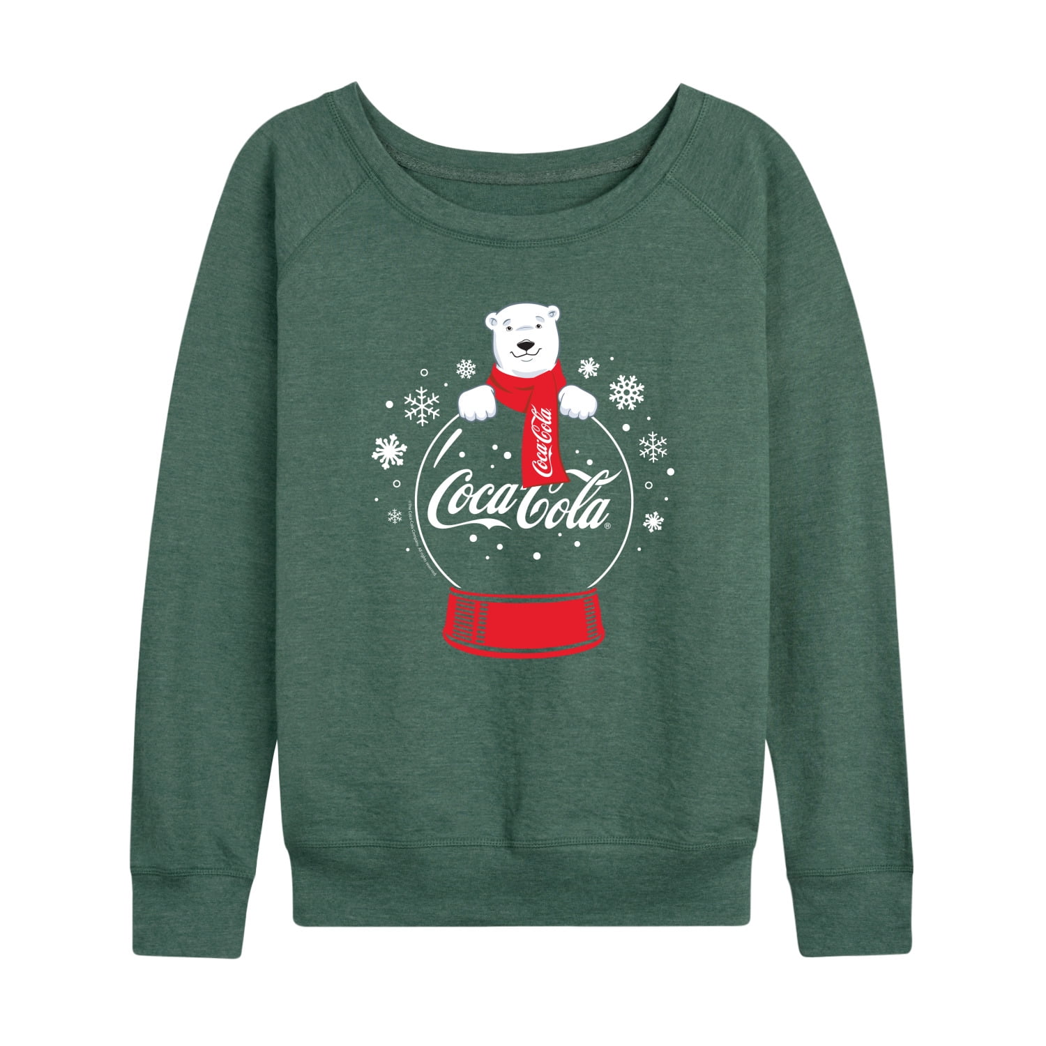 Coca-Cola - Polar Bear Snowglobe - Women's French Terry Long Sleeve ...