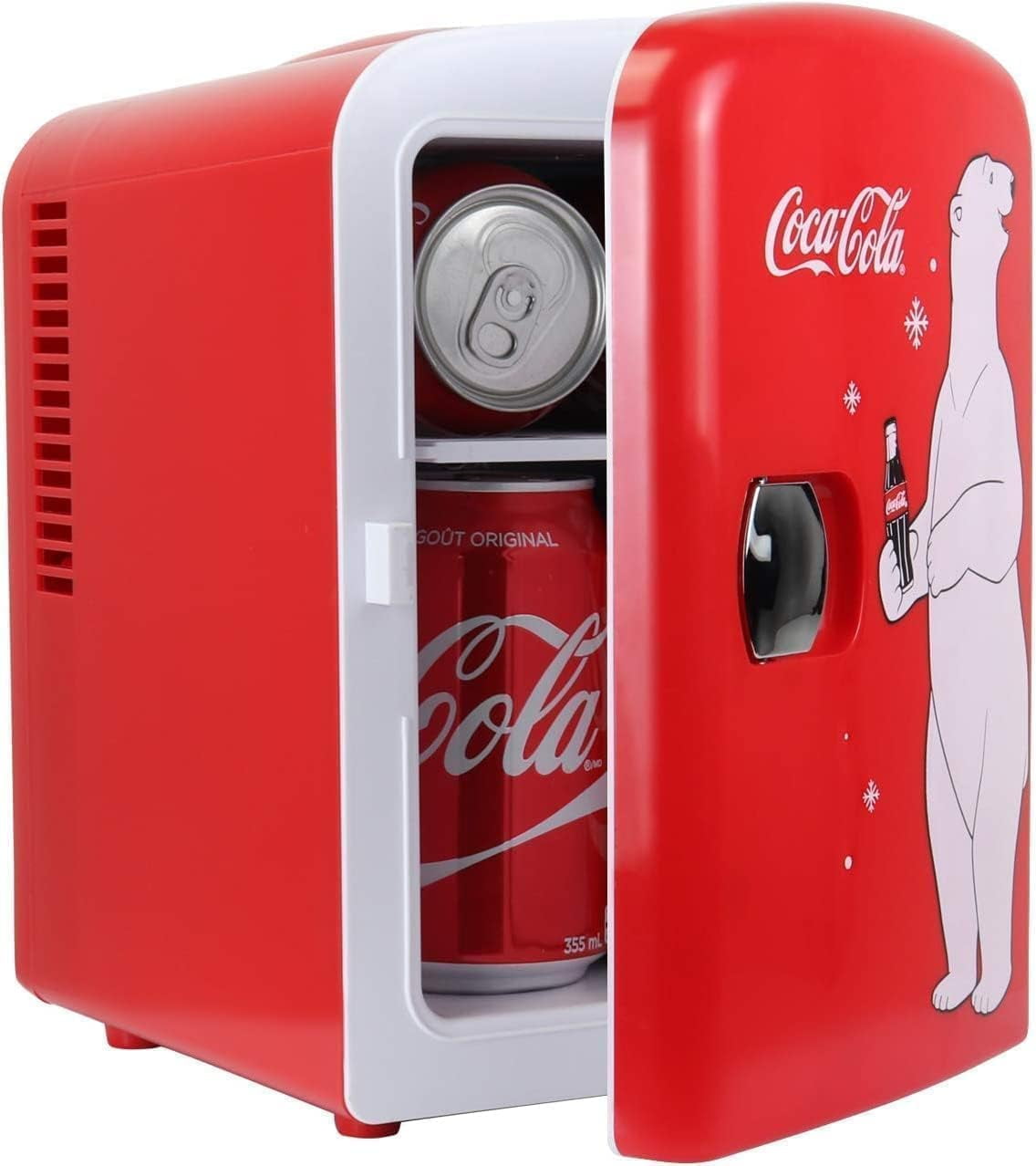 Coca Cola Polar Mini Fridge - Refrigerator for Bedroom Skincare Office ...