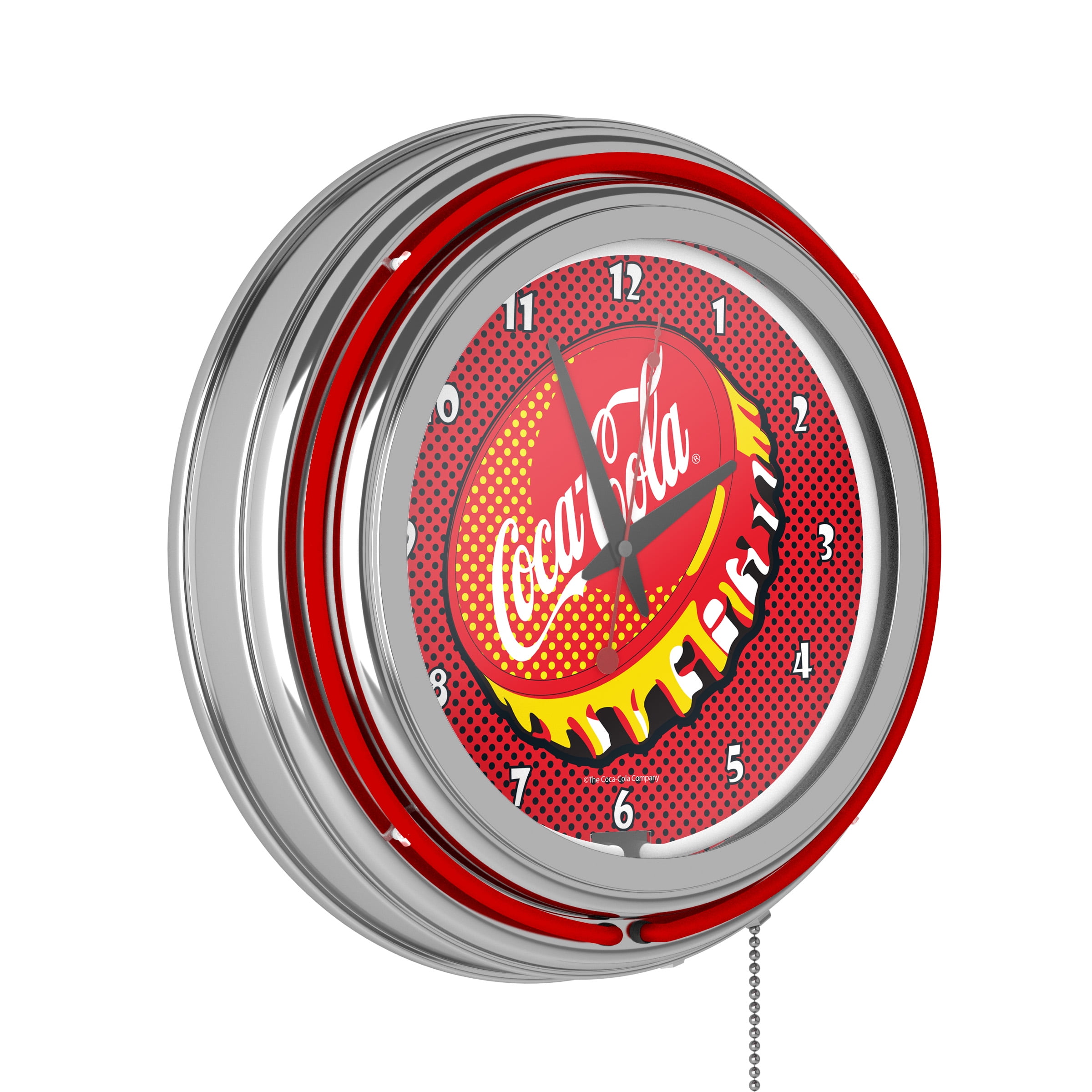 Coca-Cola Pop Art Cap Retro Neon Wall Clock - 14.5x14.5x3 - Walmart.com
