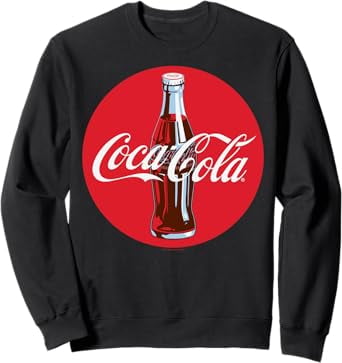 Coca-Cola Red Circle Retro Bottle Logo Graphic Sweatshirt Sweatshirt ...