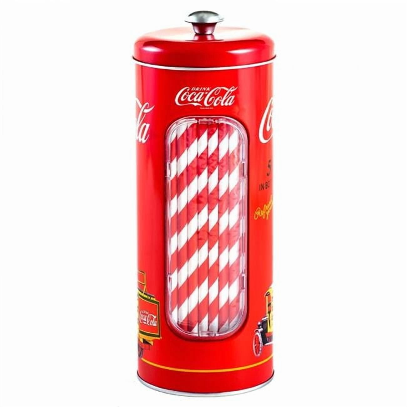 Coca-Cola Retro Straw Tin Canister - Walmart.com