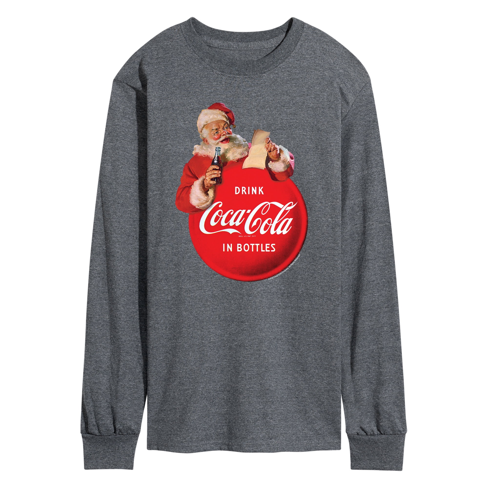 Coca-Cola - Santa Christmas List - Men's Long Sleeve Graphic T-Shirt ...