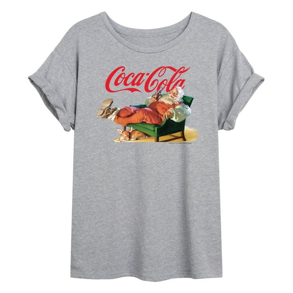 Coca-Cola - Santa Coke - Women's Oversized Graphic T-Shirt - Walmart.com