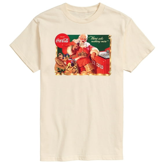 Coca-Cola - Santa at Coke Cooler - Men's Short Sleeve Graphic T-shirt ...
