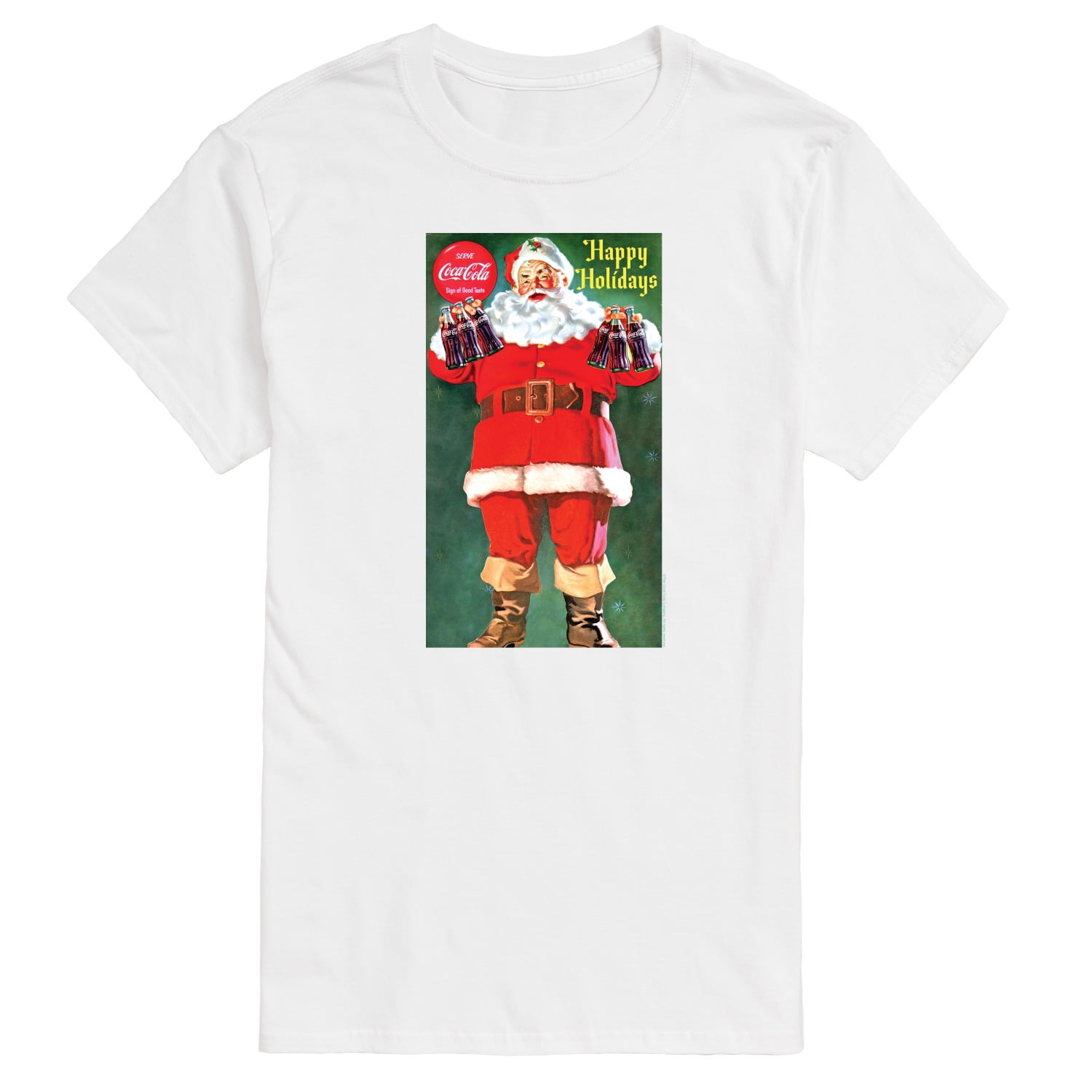 Coca-Cola - Santa with Coke Bottles - Men's Short Sleeve Graphic T ...