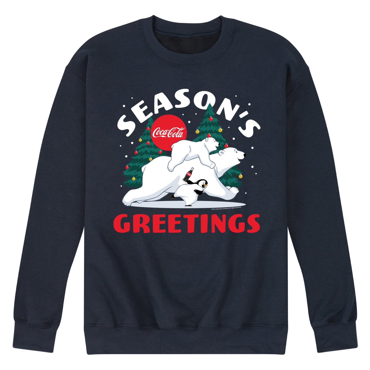 Coca-Cola - Seasons Greetings Polar Bears - Men's Crew Neck Fleece ...