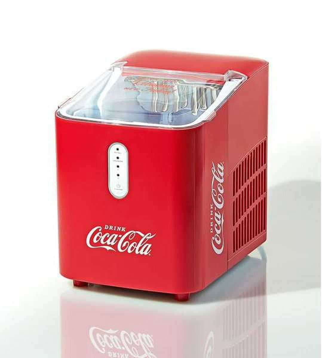 Coca-Cola Portable Countertop Ice Maker Machine, 26-Pound Automatic ...