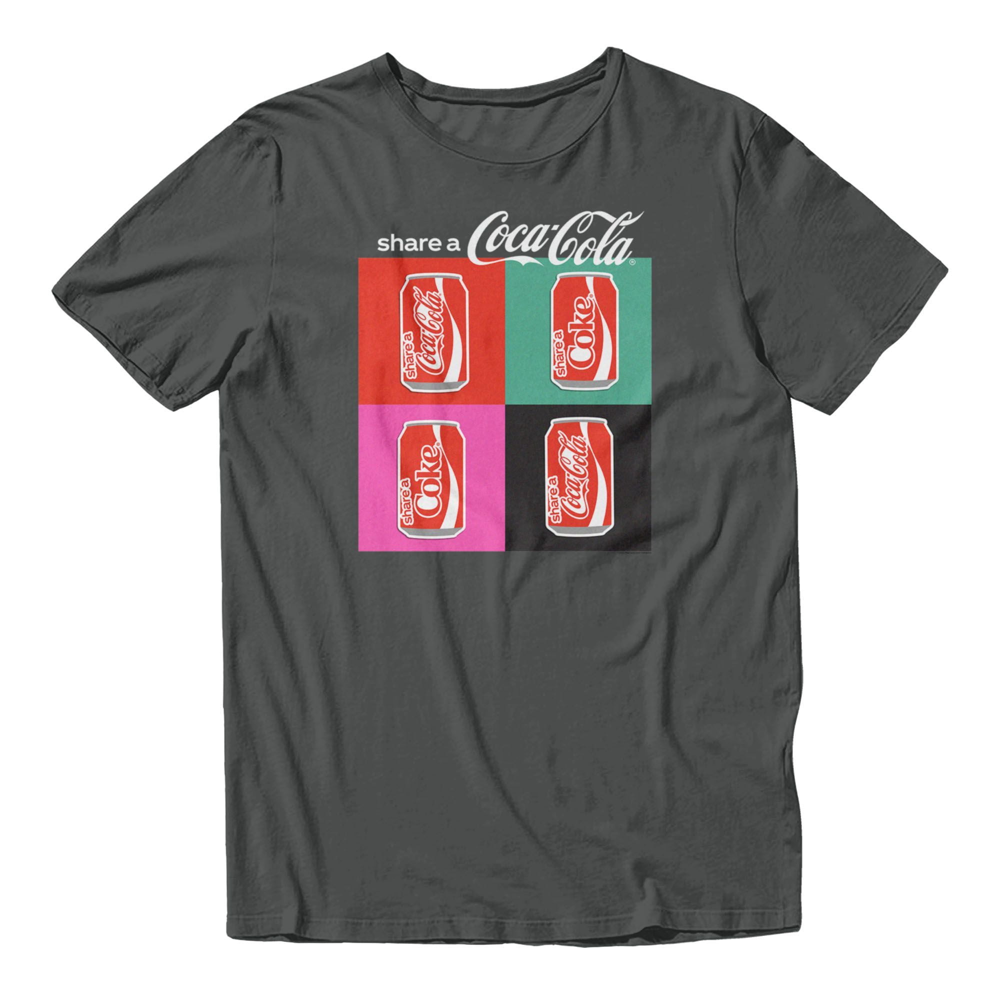Coca-Cola Share A Coke Color Pop Box Up Vintage Men's T Shirt (Charcoal ...