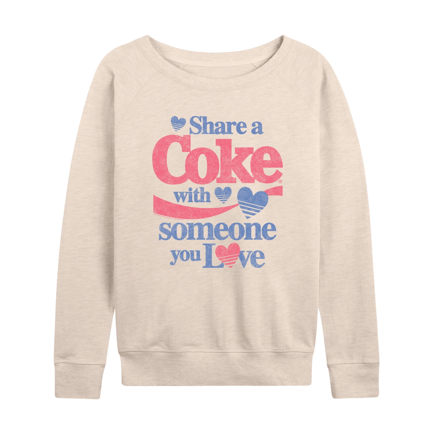 Coca-Cola - Share a Coke Hearts - Women's French Terry Pullover ...