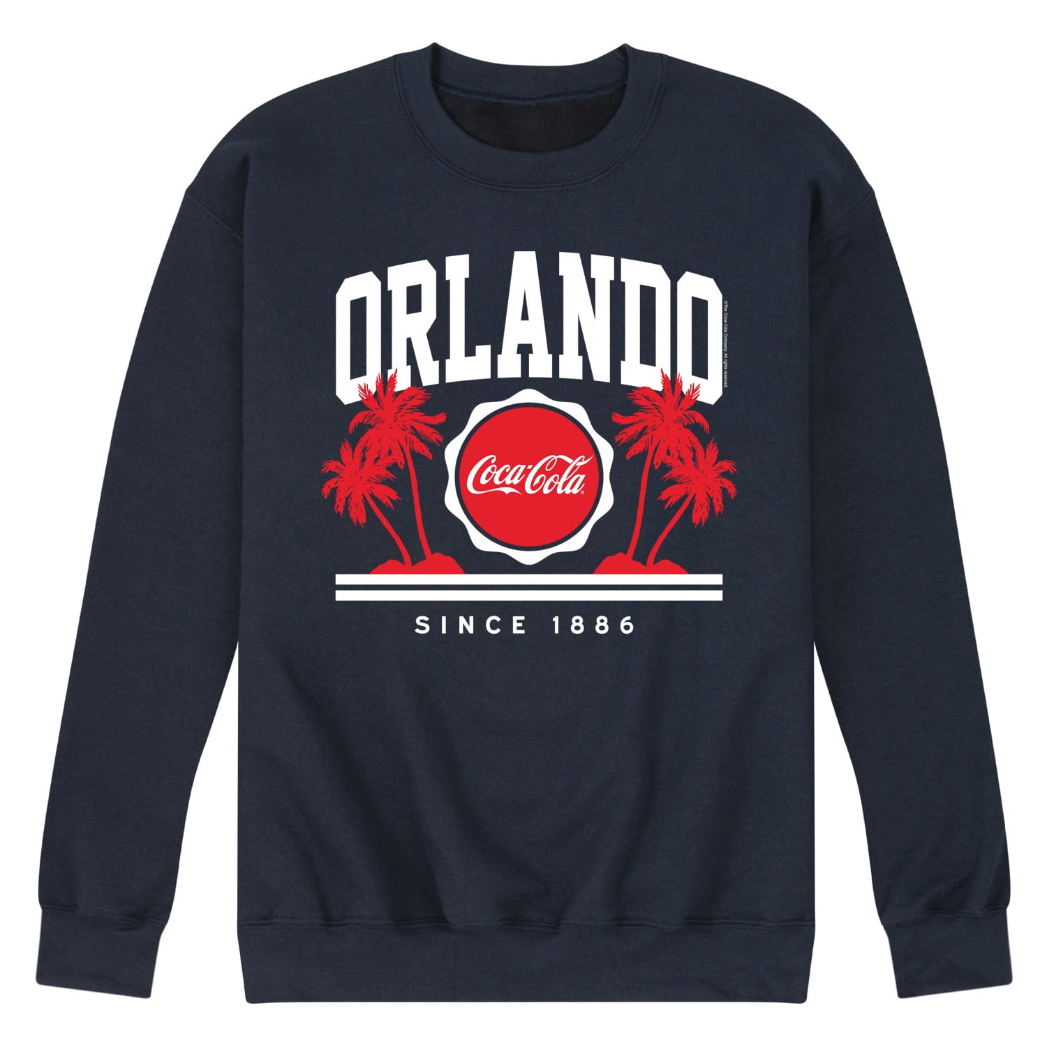 Coca-Cola - Since 1886 - Orlando & Palm Trees - Men's Crew Neck Fleece ...