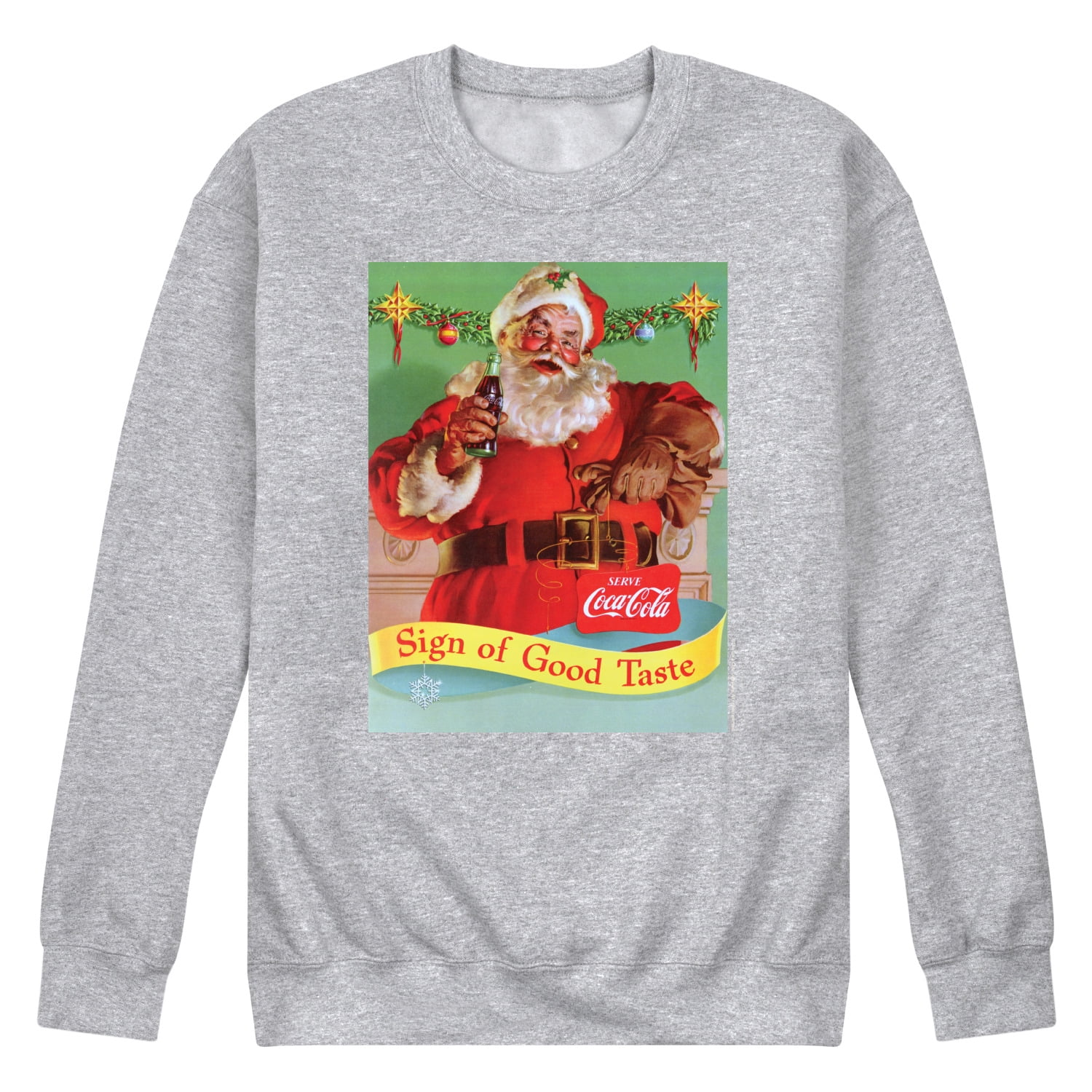 Coca-Cola - Sip Of Good Taste Vintage Coca Cola Santa - Men's Crew Neck ...