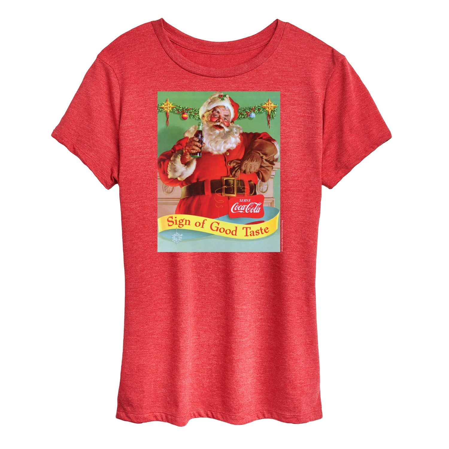 Coca-Cola - Sip Of Good Taste Vintage Coca Cola Santa - Women's Short ...