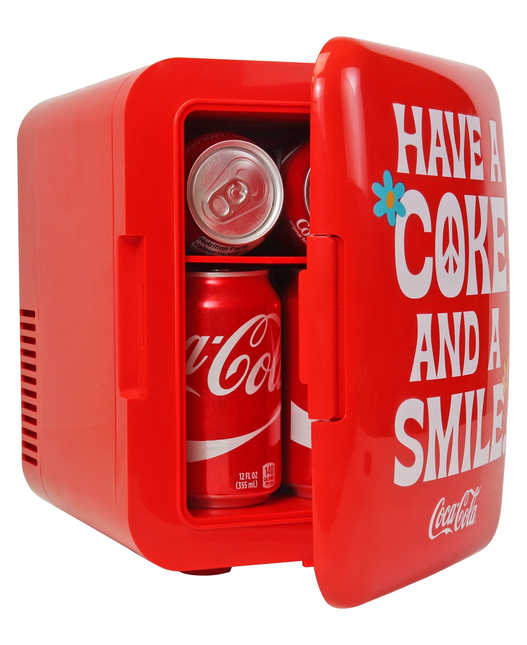 Coca-Cola Smile 1971 Series 4L Cooler/Warmer 12V DC 110V AC Mini Fridge ...