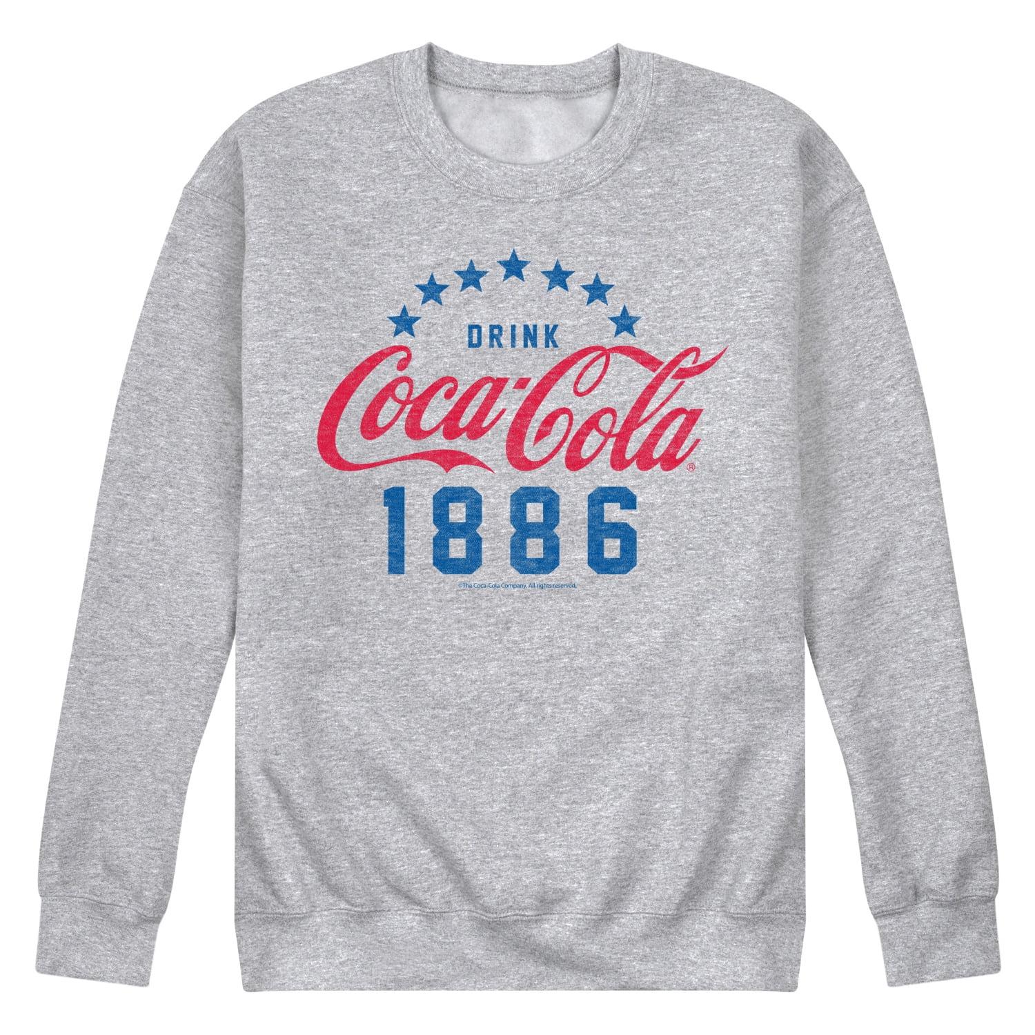 Coca-Cola - Star Circle - Men's Crew Neck Fleece Pullover - Walmart.com