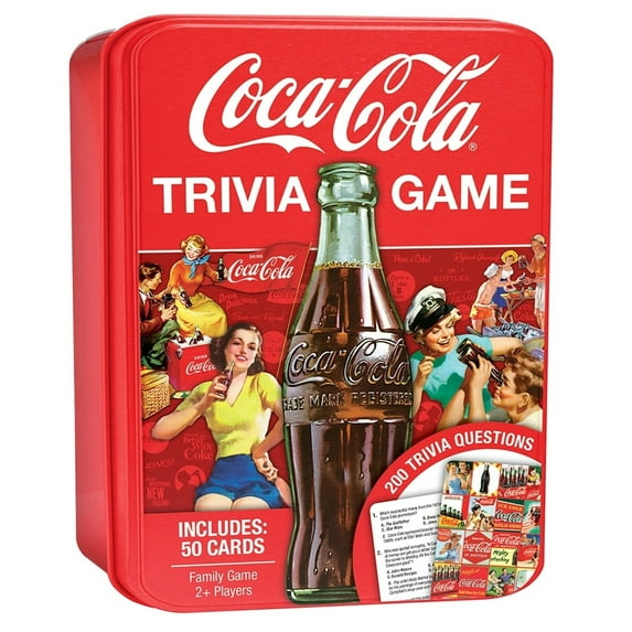 MasterPieces Coca-Cola Trivia Game with Collectible Tin, 200 Questions ...