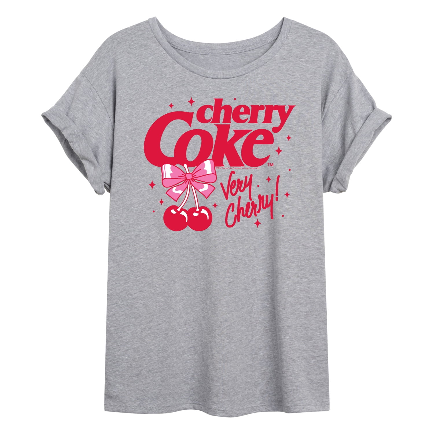 Coca-Cola - Very Cherry Coke - Juniors Oversized Graphic T-Shirt ...