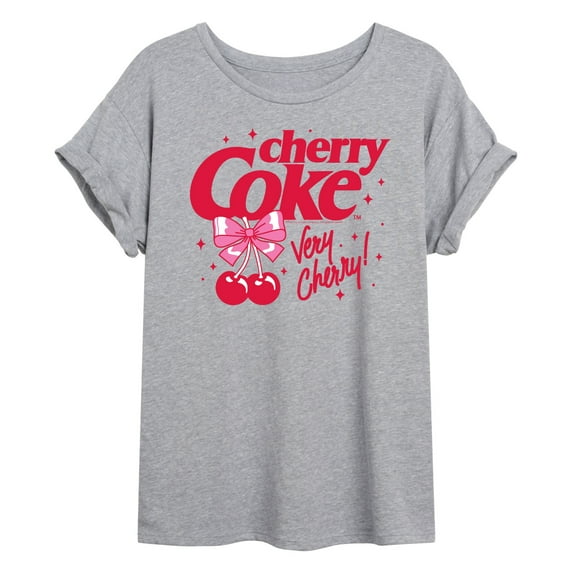 Coca-Cola - Very Cherry Coke - Juniors Oversized Graphic T-Shirt ...
