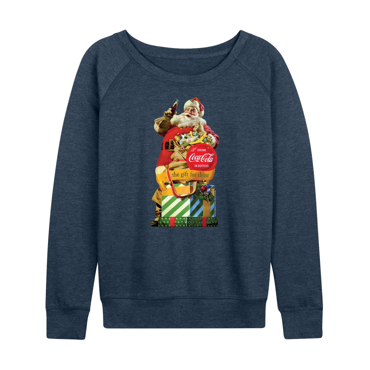 Coca-Cola - Vintage Santa Gift For Thirst - Women's French Terry Long ...