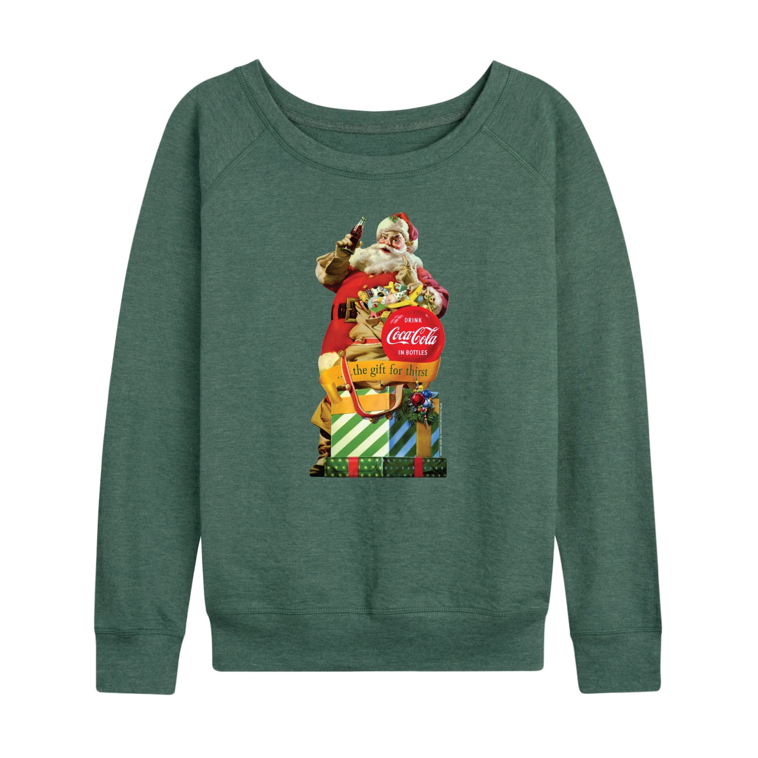 Coca-Cola - Vintage Santa Gift For Thirst - Women's French Terry Long ...