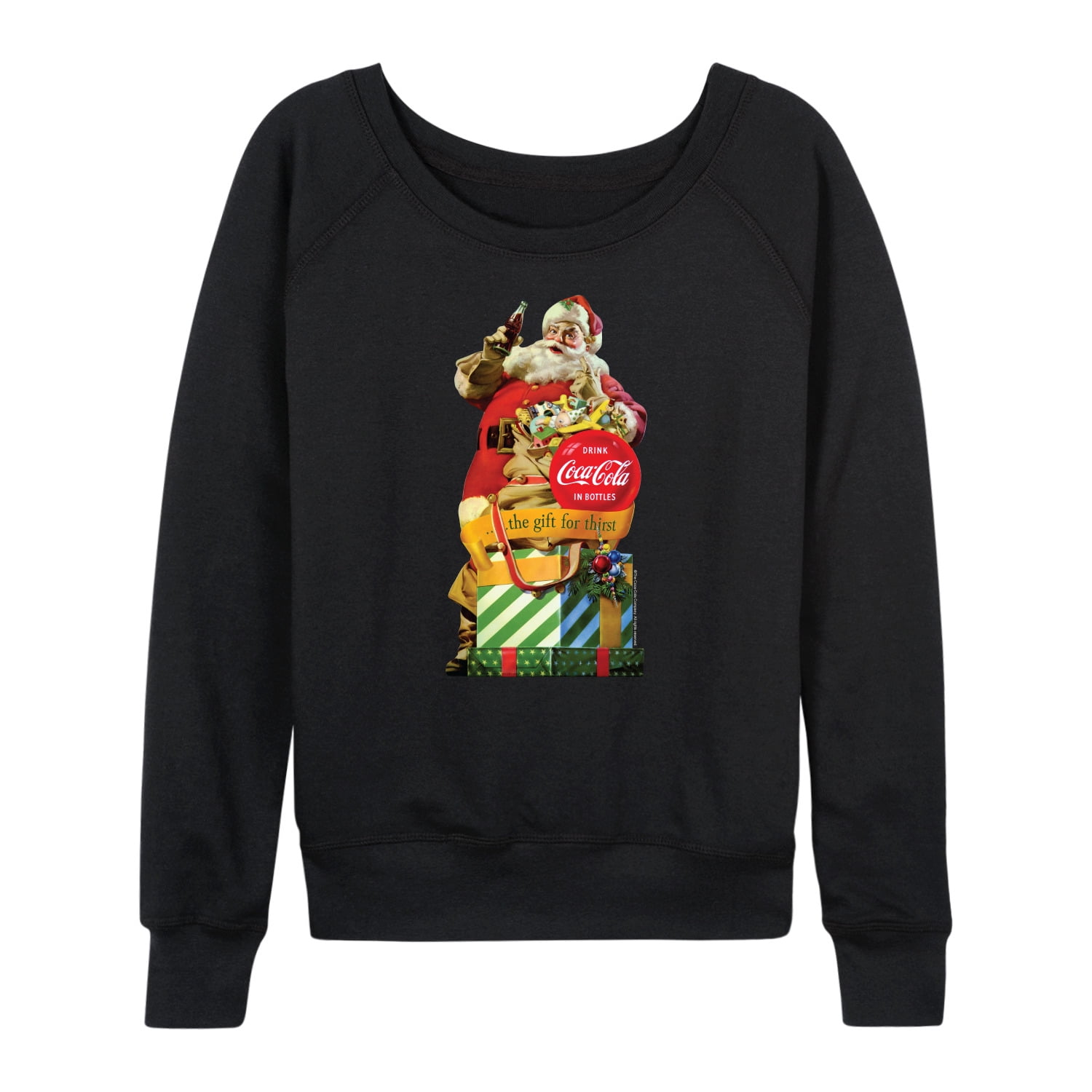 Coca-Cola - Vintage Santa Gift For Thirst - Women's French Terry Long ...