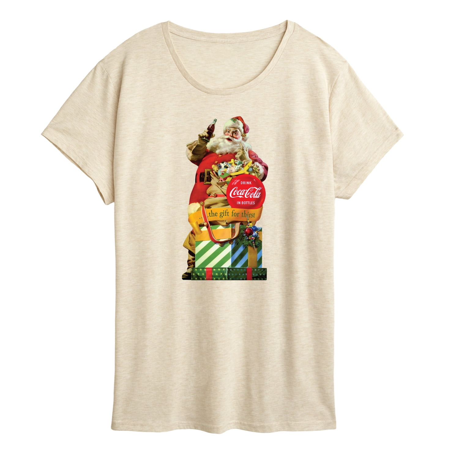 Coca-Cola - Vintage Santa Gift For Thirst - Women's Short Sleeve ...