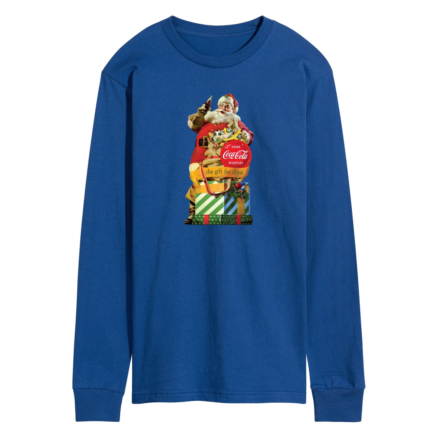 Coca-Cola - Vintage Santa Gift for Thirst - Men's Long Sleeve Graphic T ...