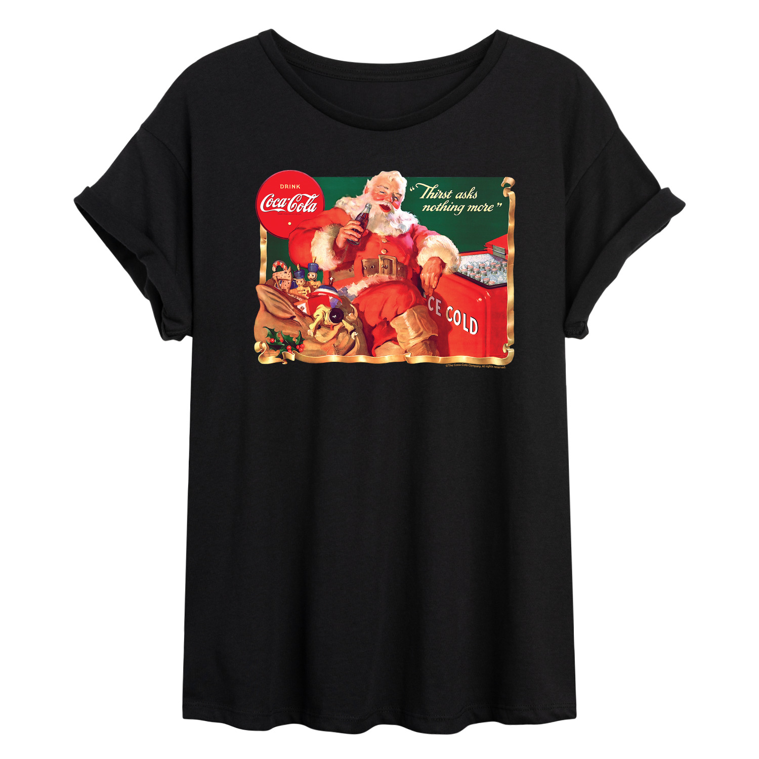 Coca-Cola - Vintage Santa With Coca Cola Ice Cooler - Juniors Ideal ...