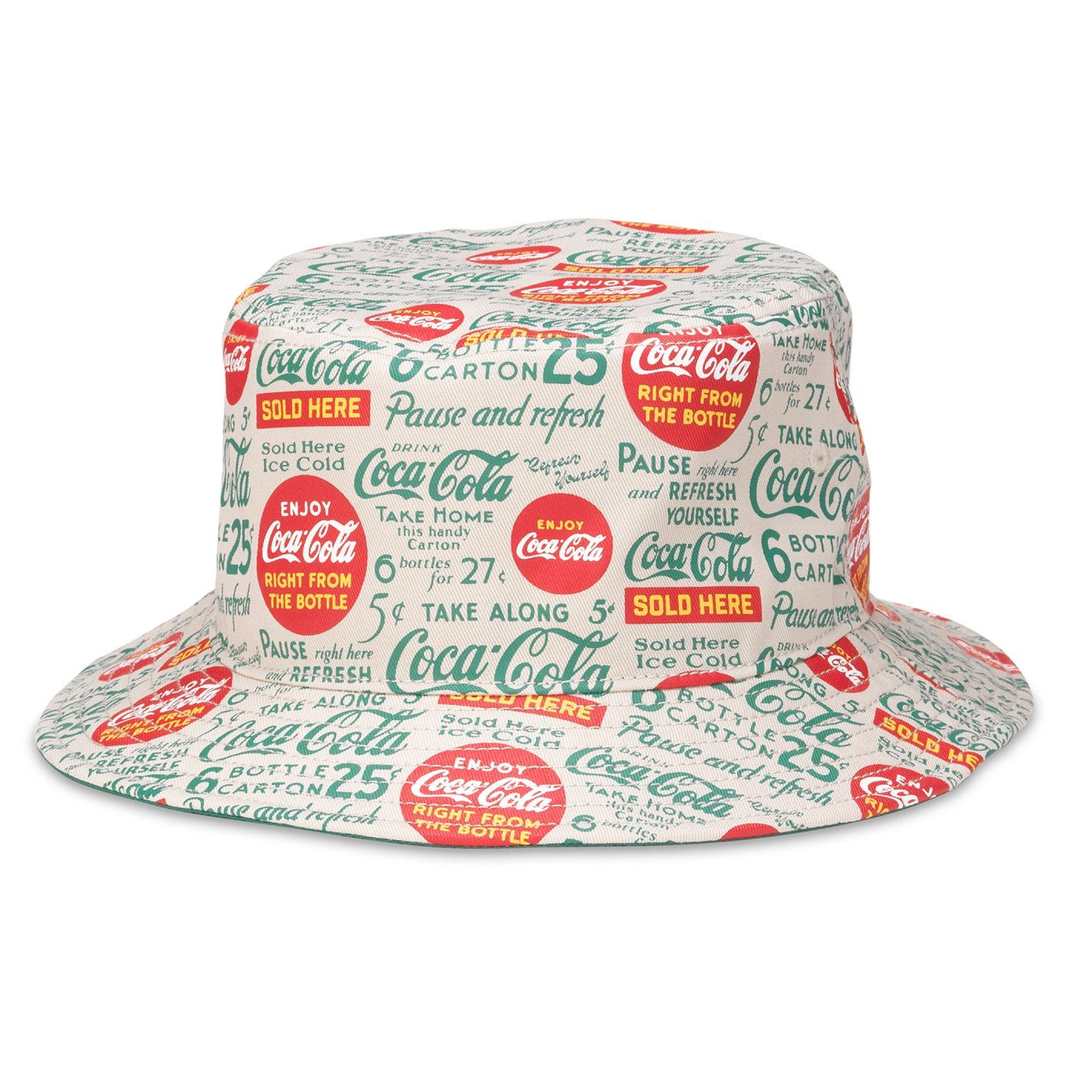 Coca-Cola Vintage Signs Cotton Twill Bucket Hat-Small/Medium - Walmart.com