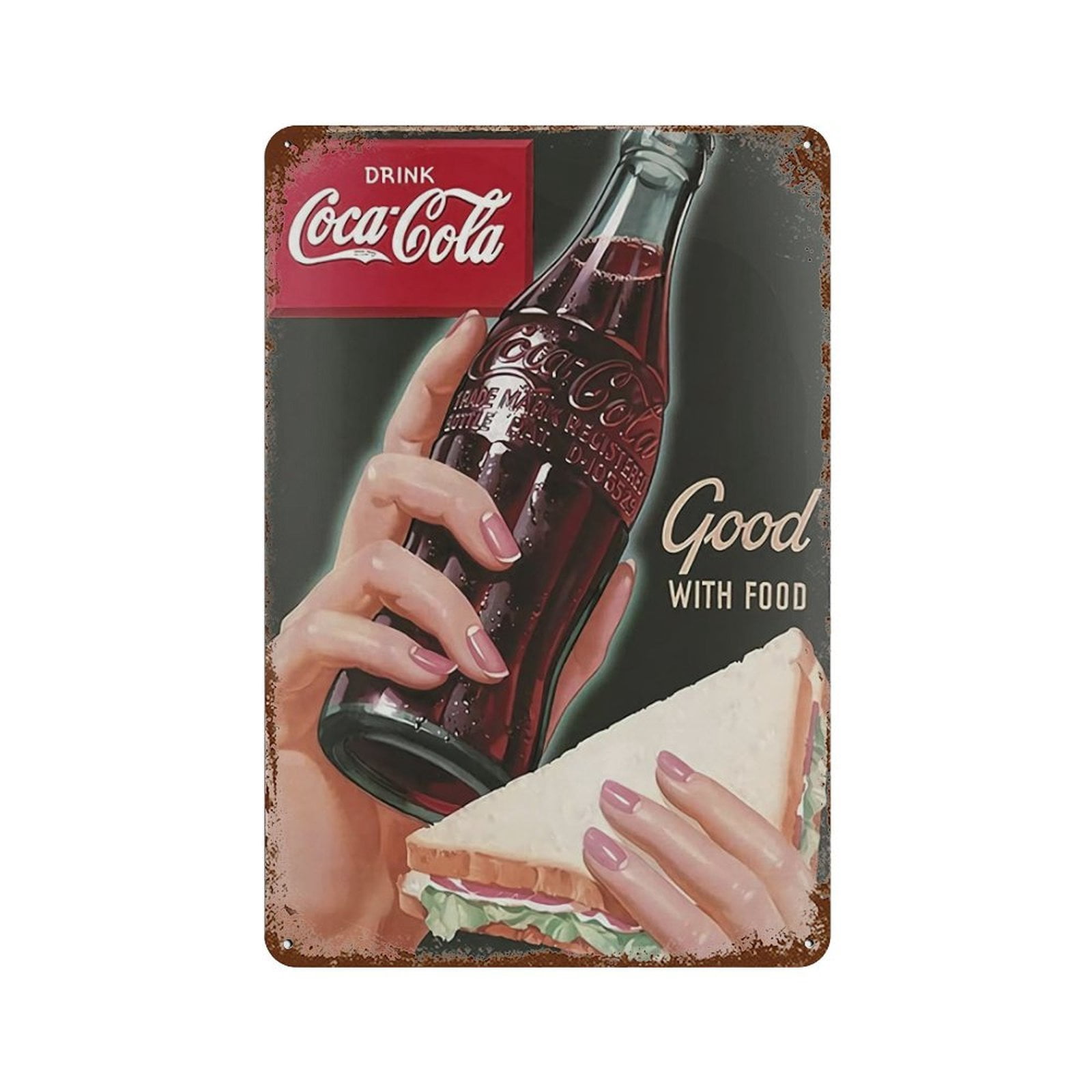 Coca Cola Vintage Style Retro (3)Tin Metal Logo Etching Decorative ...