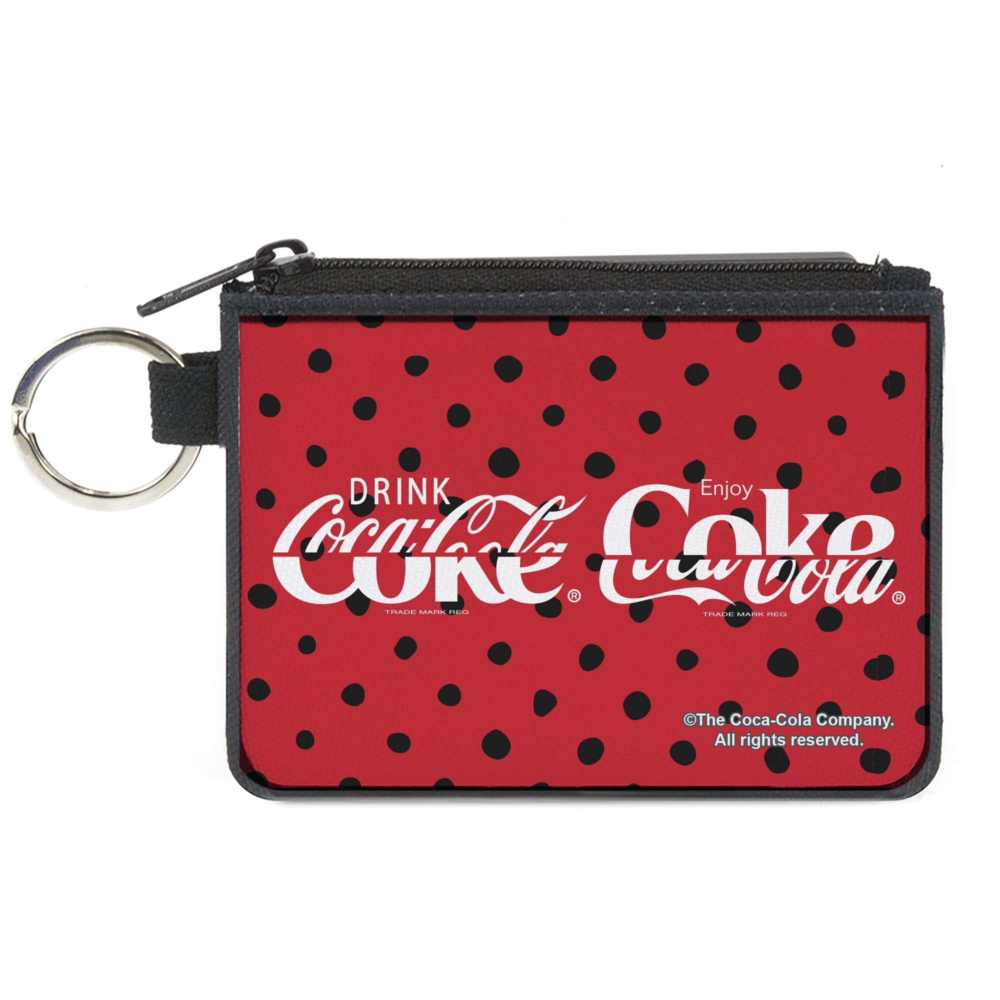Coca-Cola Wallet, Coin Purse, Drink Coca Cola Coke Polka Dot Red Black ...
