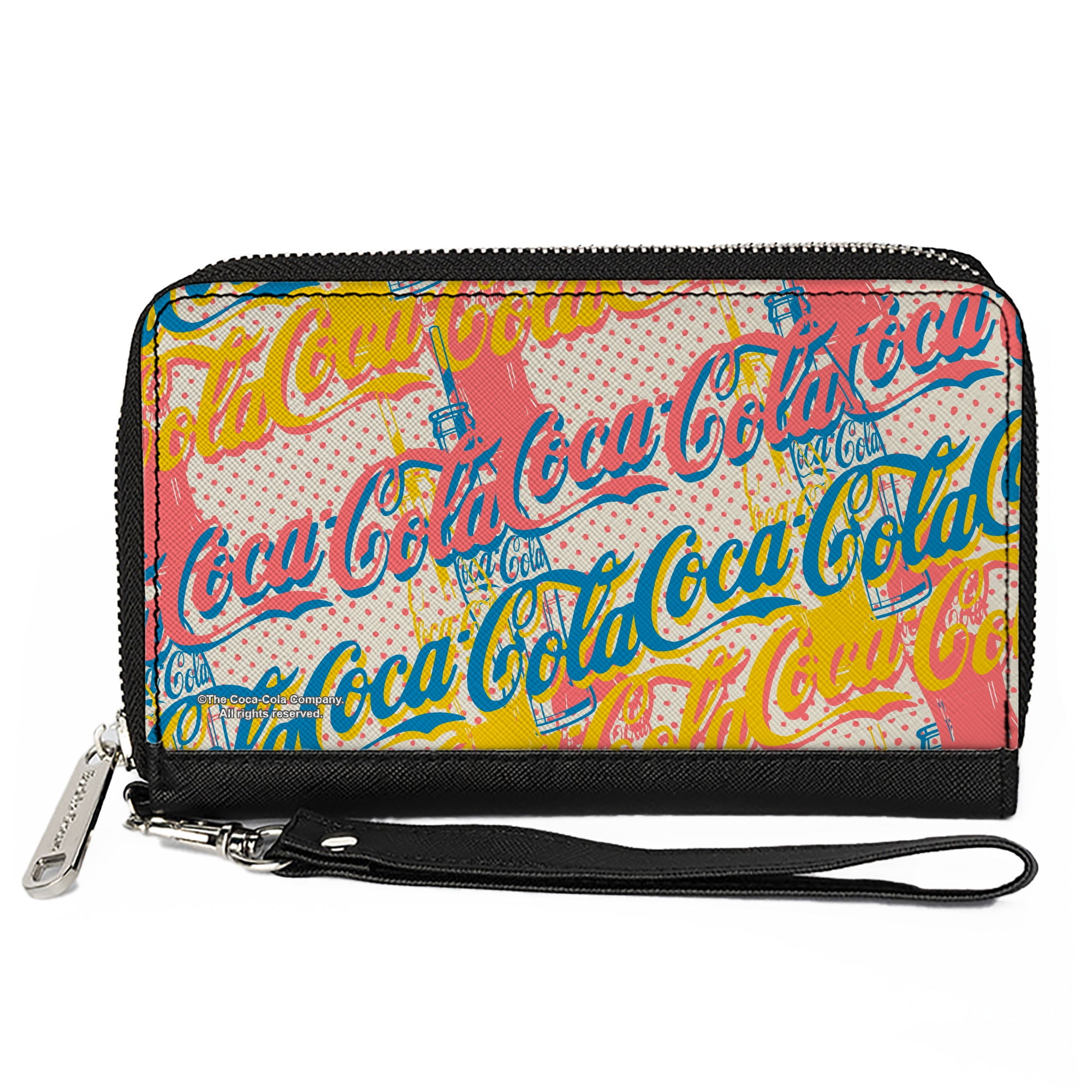 Coca-Cola Wallet, Zip Around, Coca Cola Script Logo Stacked Pop Art ...
