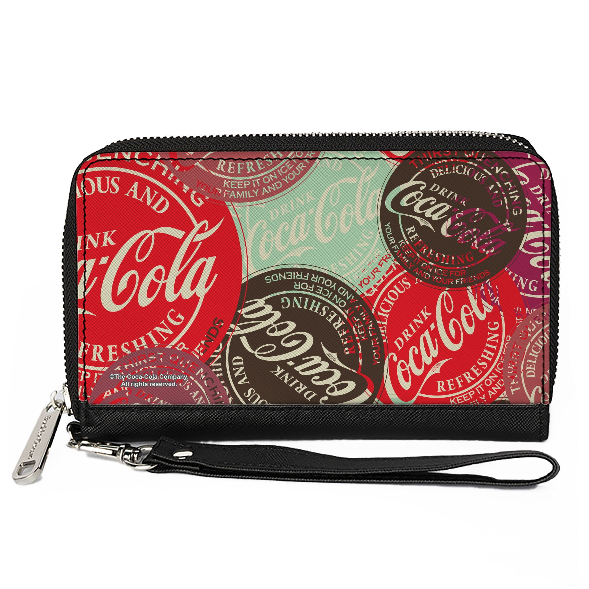 Coca-Cola Wallet, Zip Around, Drink Coca Cola Coke Patches Stacked ...