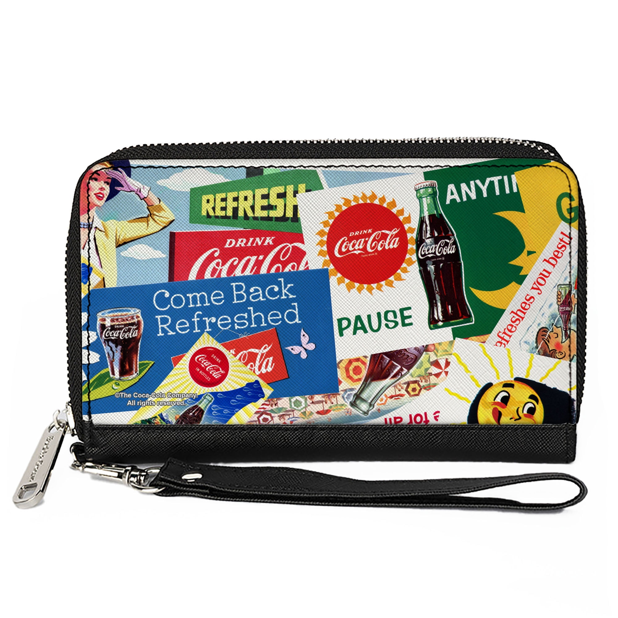 Coca-Cola Wallet, Zip Around, Vintage Coca Cola Come Back Refreshed Ads ...