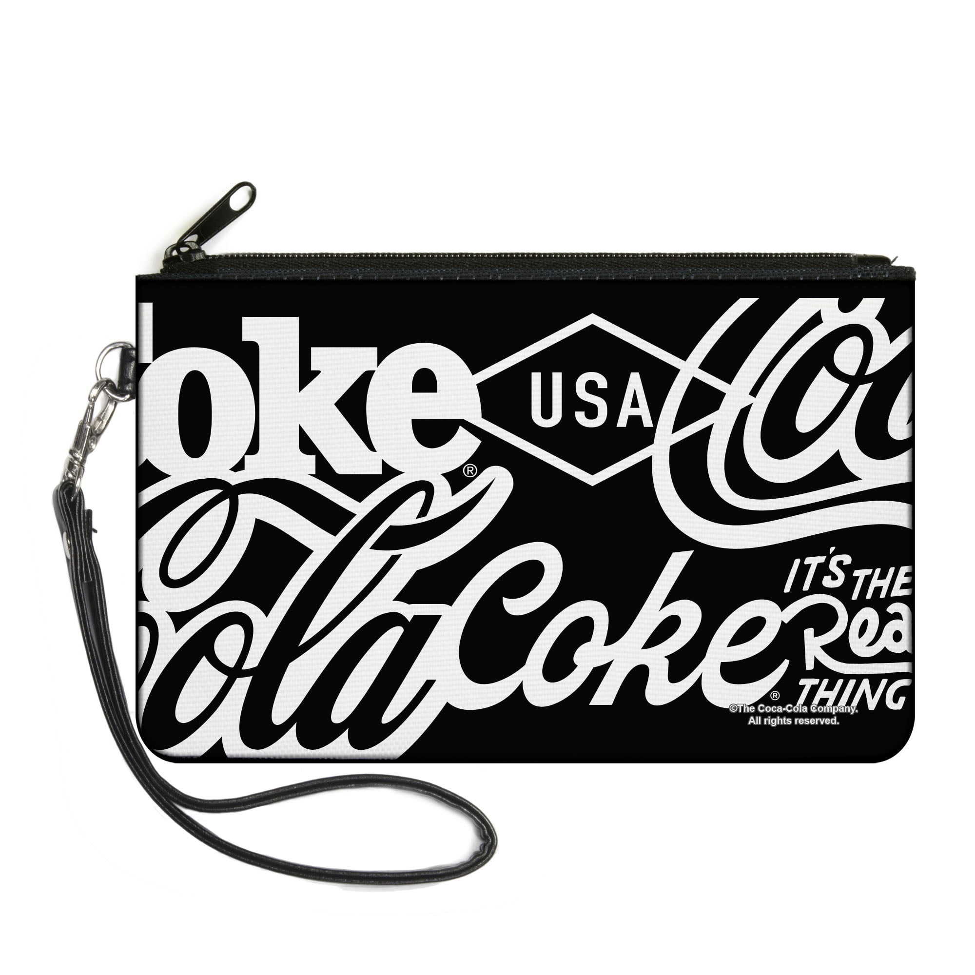 Coca-Cola Wallet, Zip Clutch, Coca Cola Coke Typography Its The Real ...
