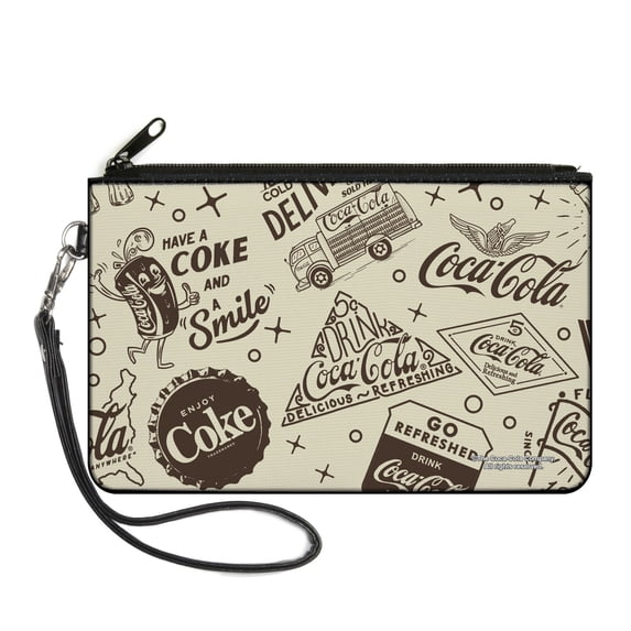 Coca-Cola Wallet, Zip Clutch, Vintage Coca Cola Have a Coke and Smile ...