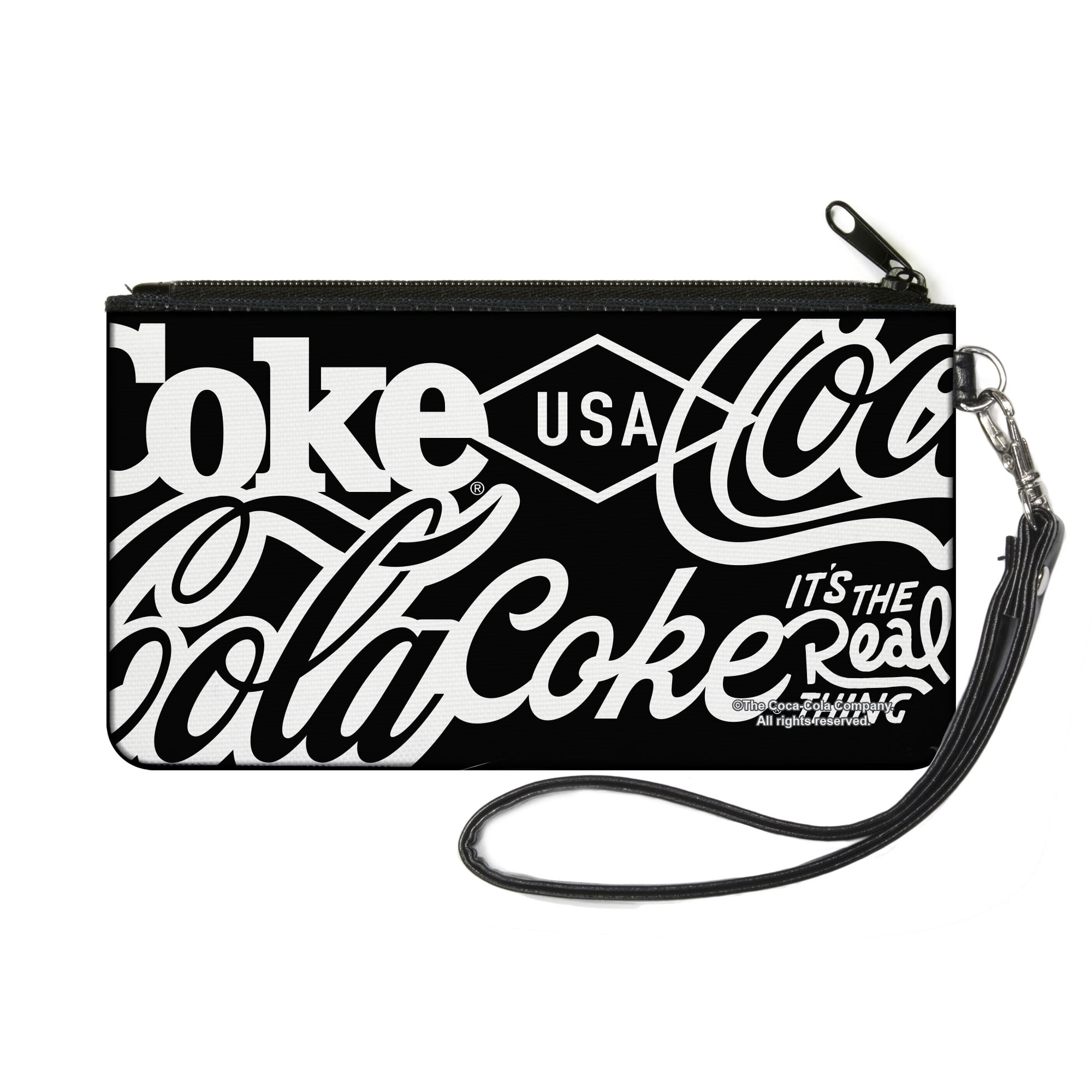 Coca-Cola Wallet, Zip Pouch, Coca Cola Coke Typography Its The Real ...