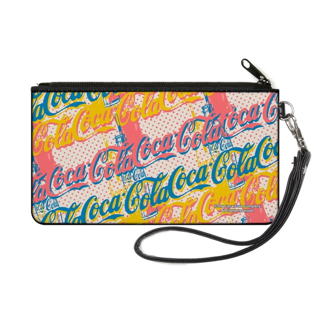 Coca-Cola Wallet, Zip Pouch, Coca Cola Script Logo Stacked Pop Art ...