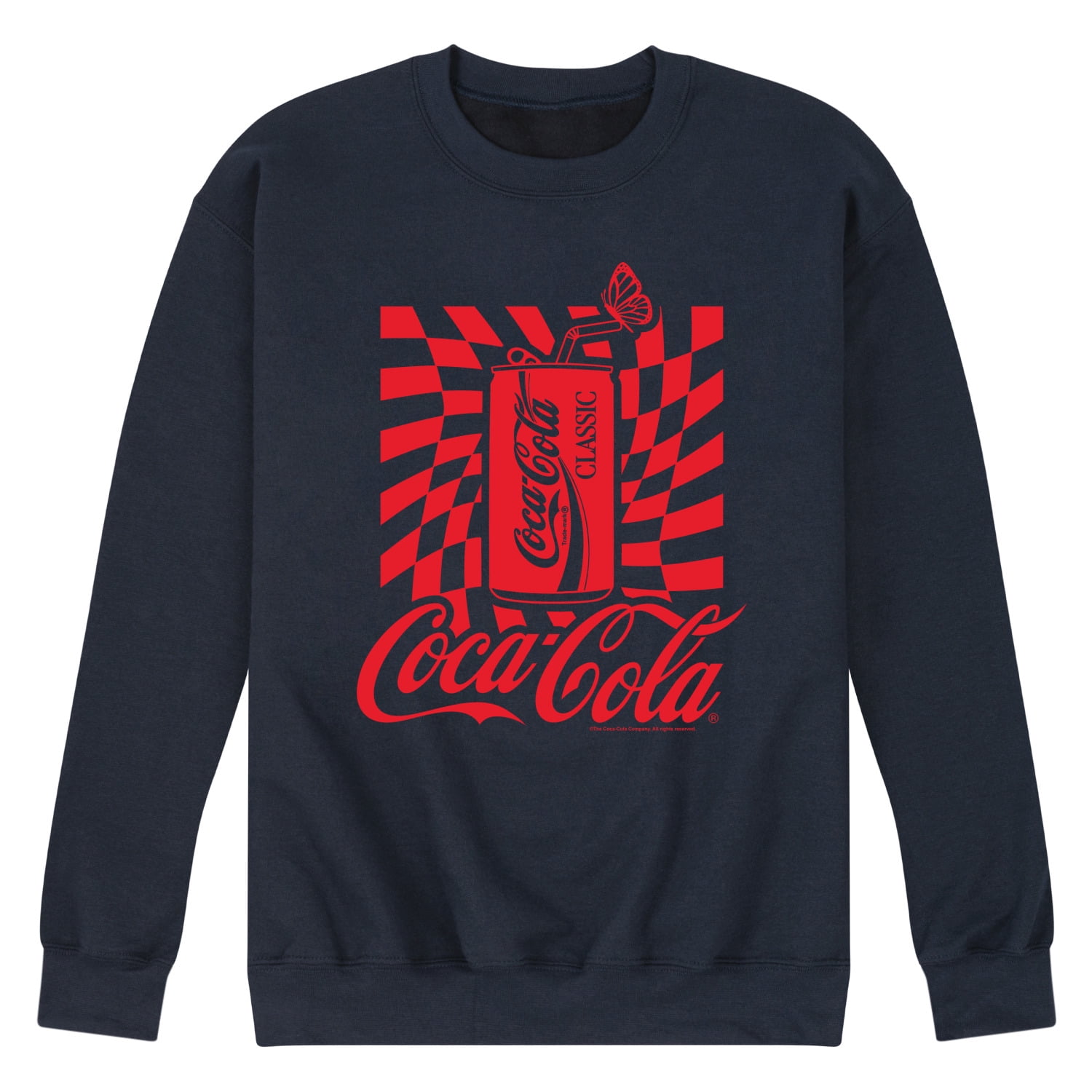 Coca-Cola - Warped Coke Can - Men's Crew Neck Fleece Pullover - Walmart.com