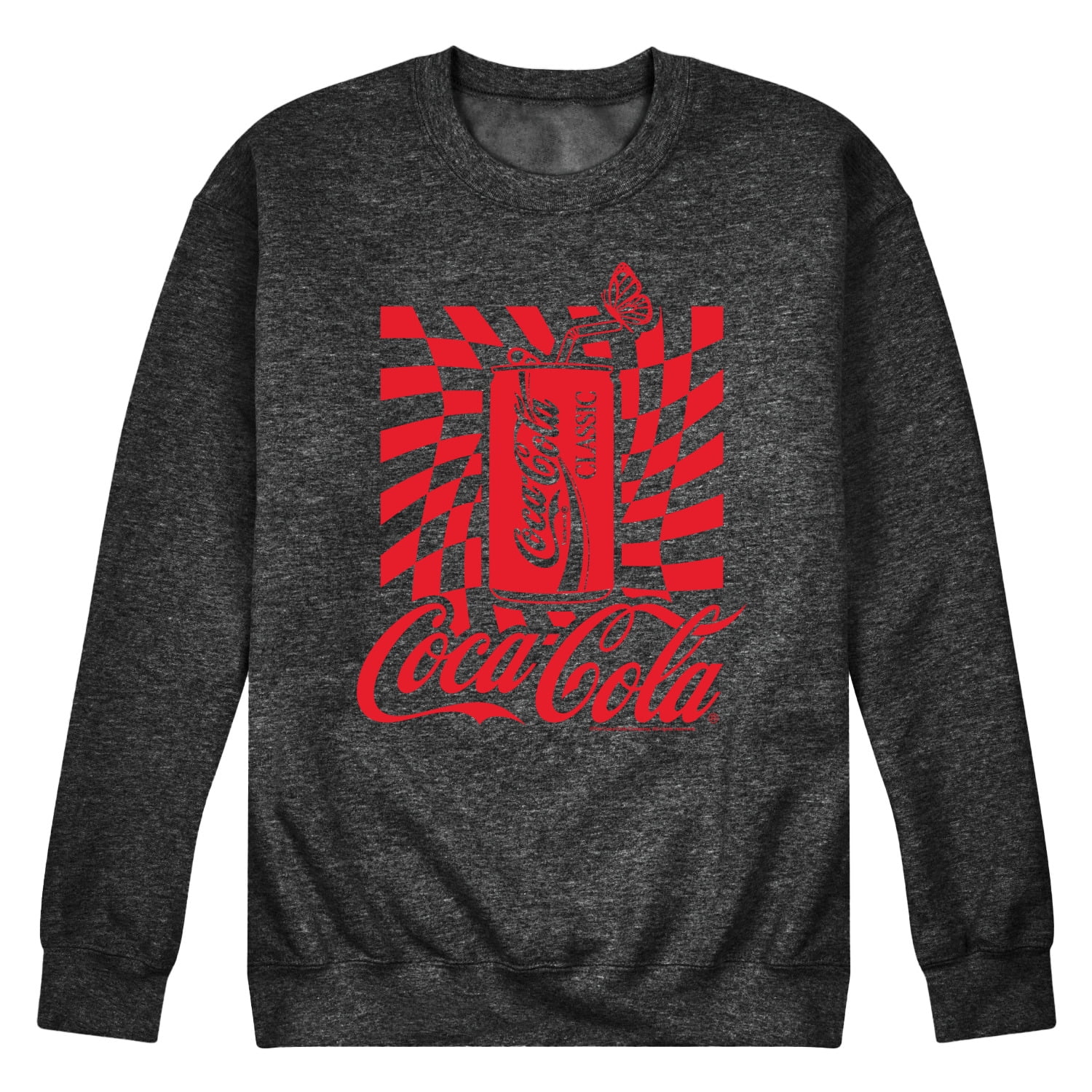 Coca-Cola - Warped Coke Can - Men's Crew Neck Fleece Pullover - Walmart.com
