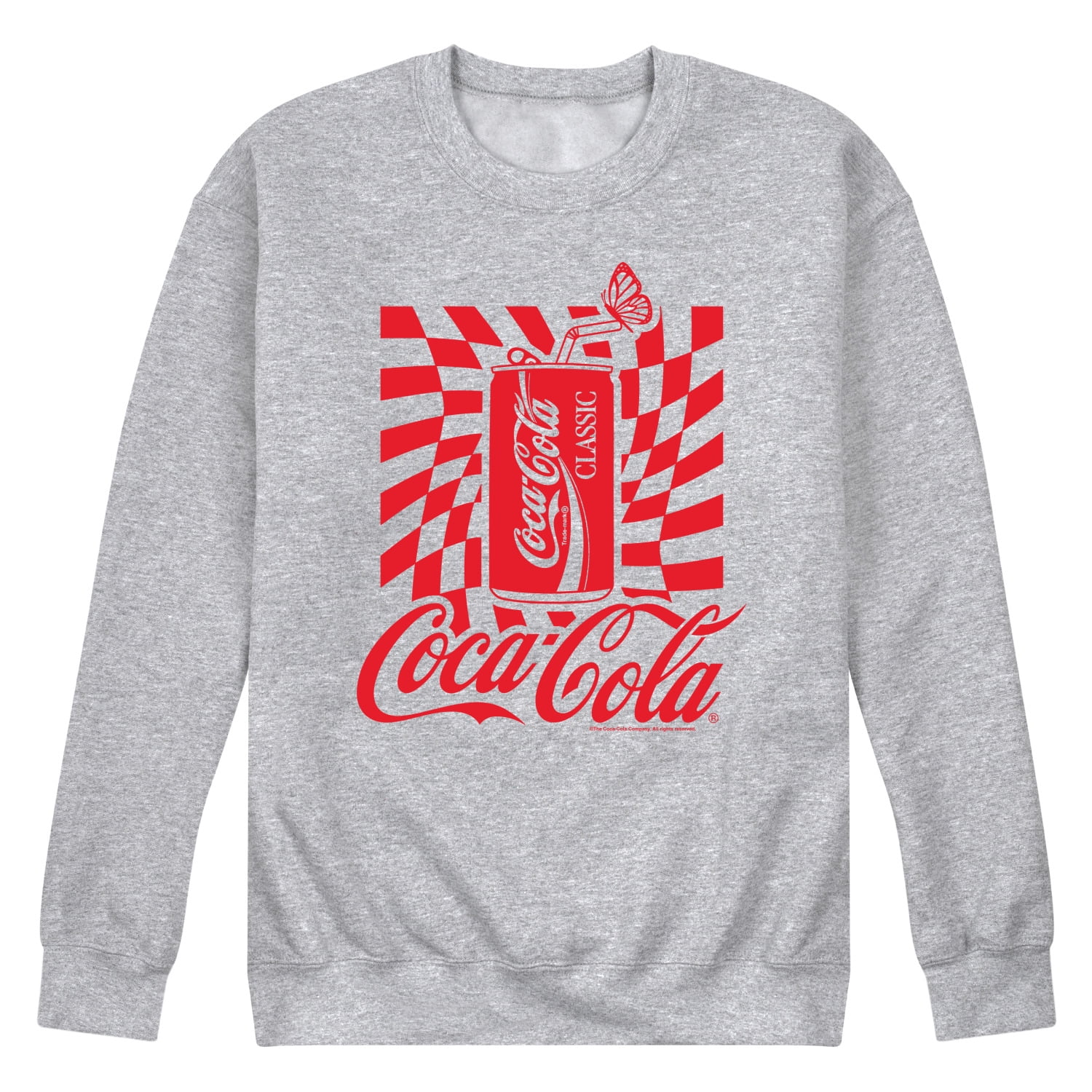 Coca-Cola - Warped Coke Can - Men's Crew Neck Fleece Pullover - Walmart.com
