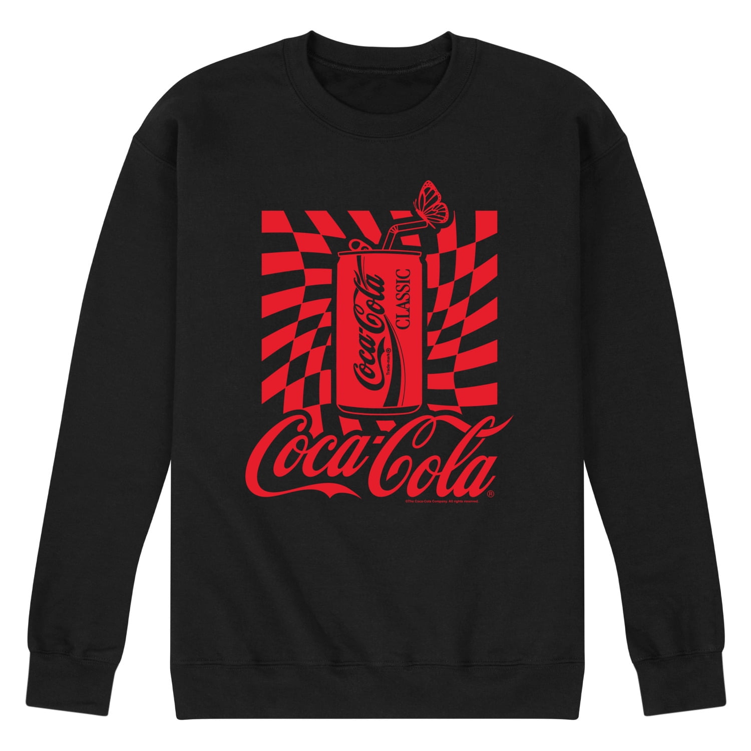 Coca-Cola - Warped Coke Can - Men's Crew Neck Fleece Pullover - Walmart ...