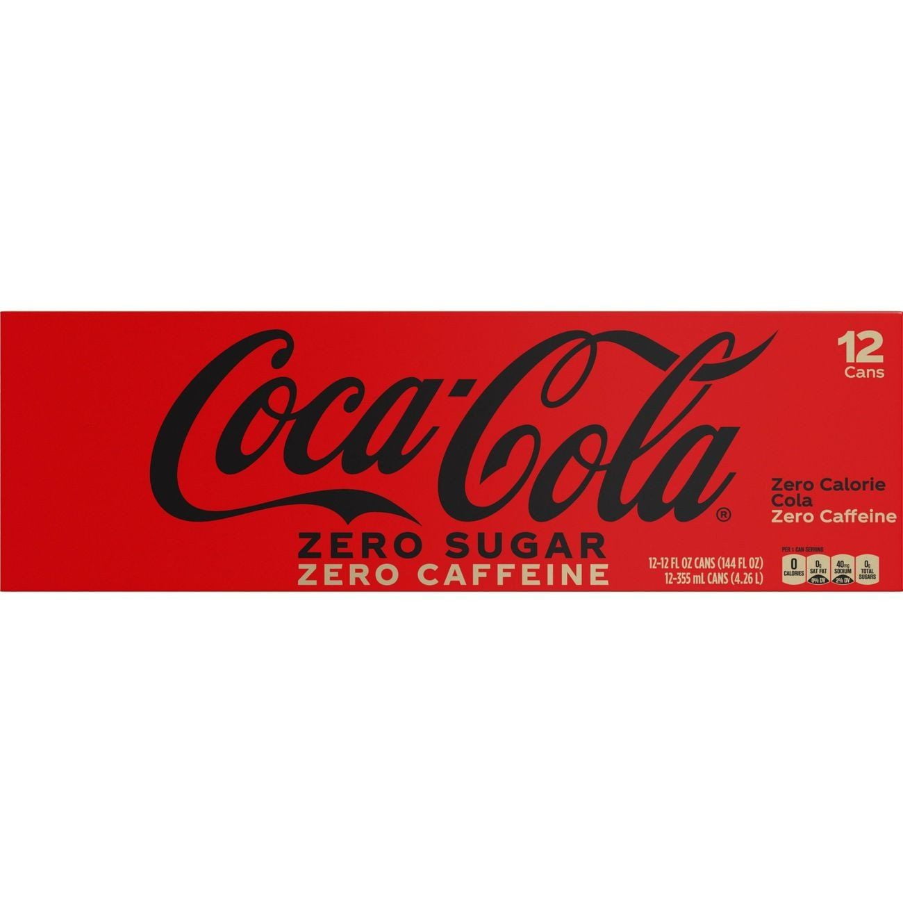 Coca-Cola Zero Calorie Caffeine Free Coke 12 oz Cans - 12 oz (Pack of 1 ...