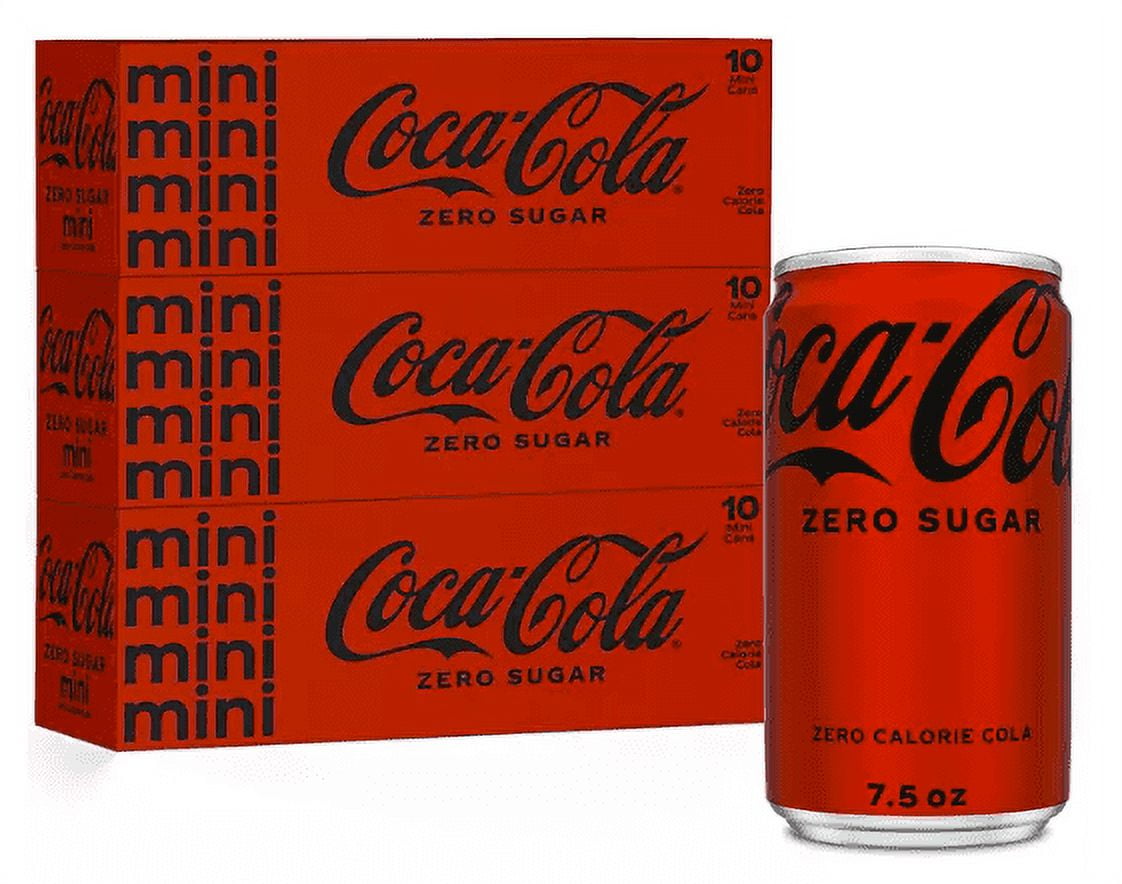 Coca-Cola Zero Sugar Mini Soda Cans (7.5 fl. oz., 30 pk.) Case ...
