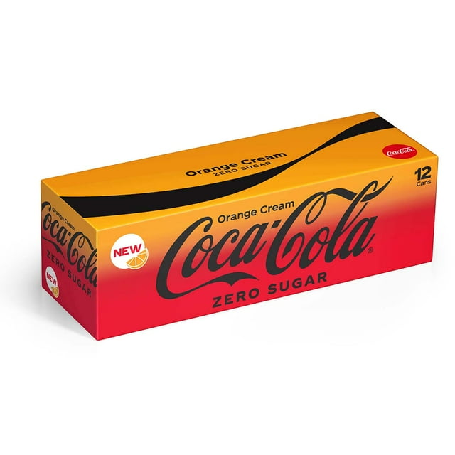 Coca-Cola Zero Sugar Orange Cream Fridge Pack Cans, 12 fl oz, 12 Pack ...