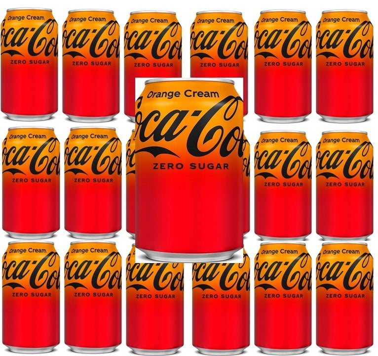 Coca-Cola Zero Sugar Orange Cream Fridge Pack Cans, 12 fl oz, (Pack of ...