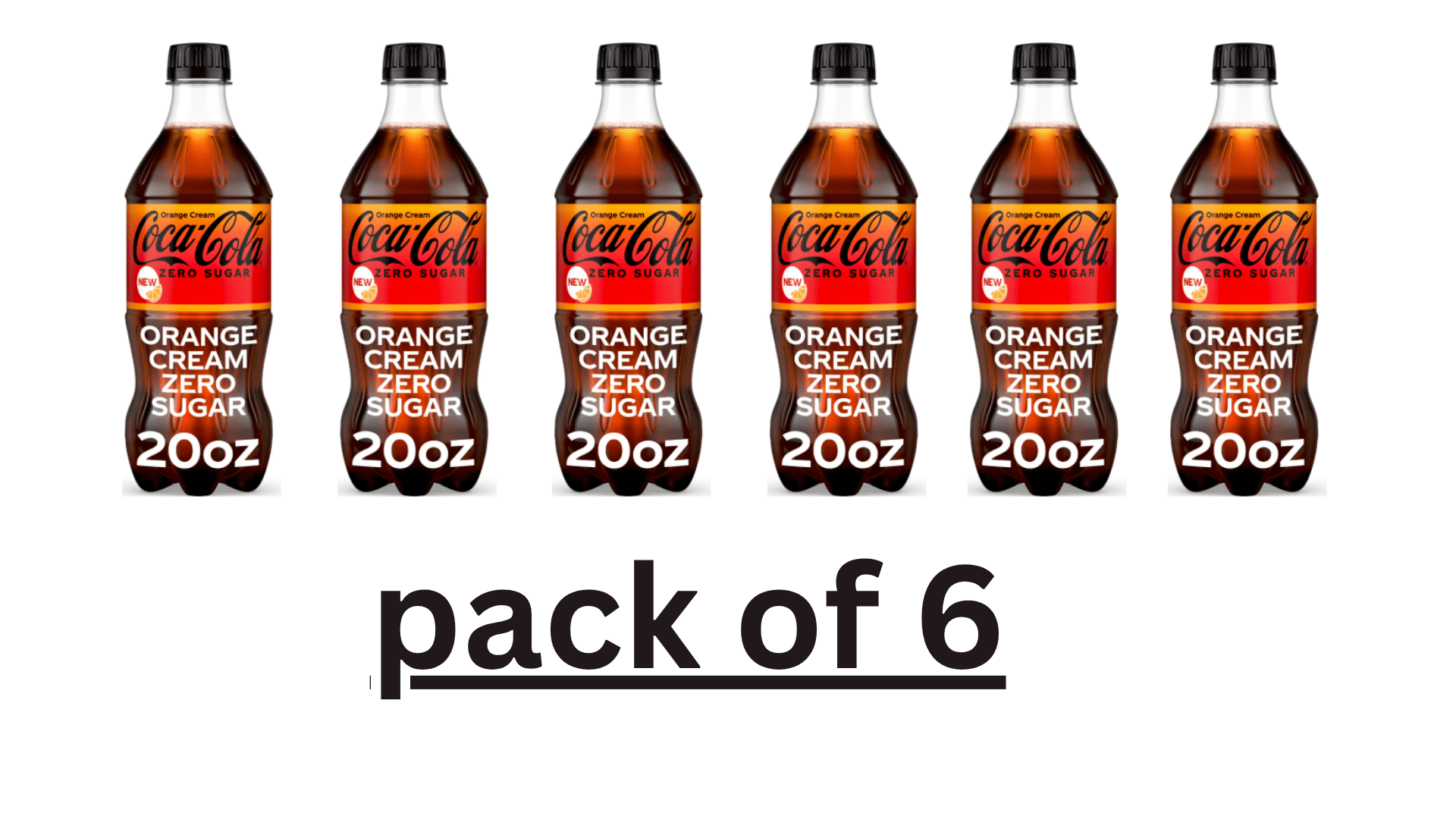 Coca-Cola Zero Sugar Orange Cream Soda, 20 fl oz Bottles, 6 Pack ...
