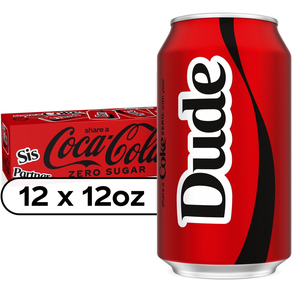 Coca-Cola Zero Sugar Soda, 12 Pack, 12 fl oz Cans, Crisp Taste ...